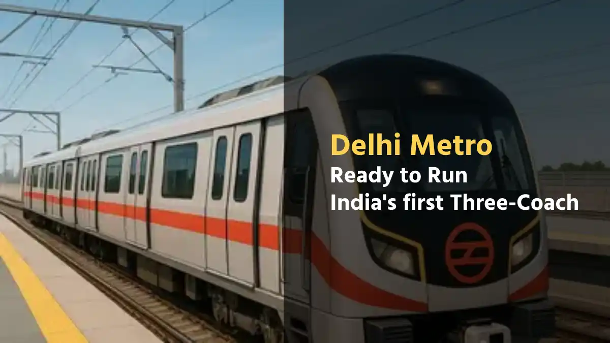 Delhi Metro’s First Three-Coach Train: Revolutionary in India!