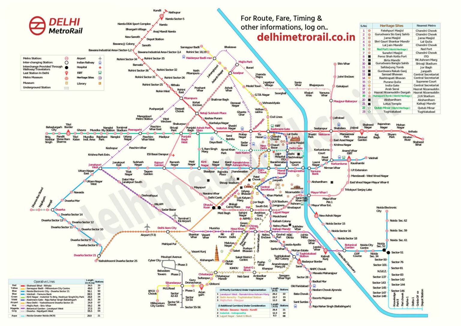 Delhi Metro Map - DMRC DMRC