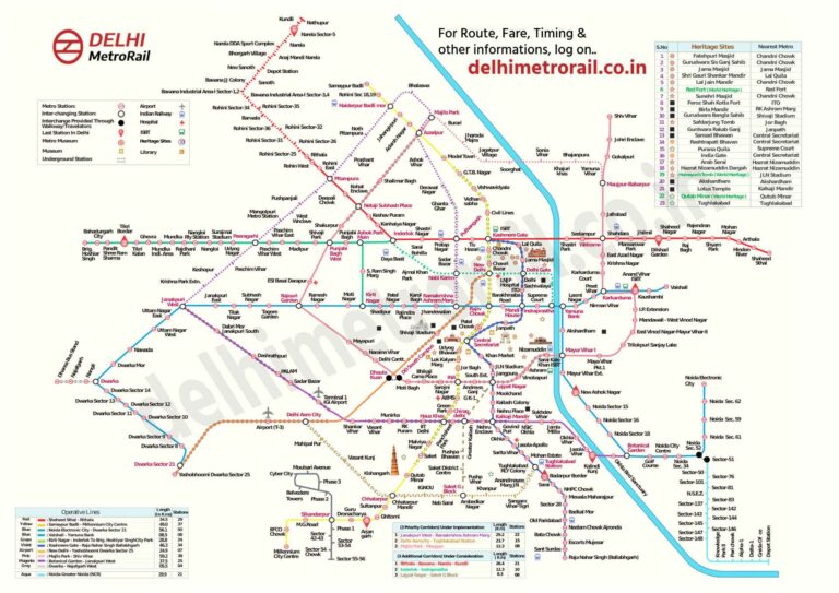 Delhi Metro Map - DMRC DMRC